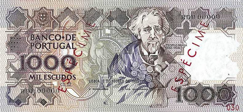 Will's Online World Paper Money Gallery - BANKNOTES OF PORTUGAL
