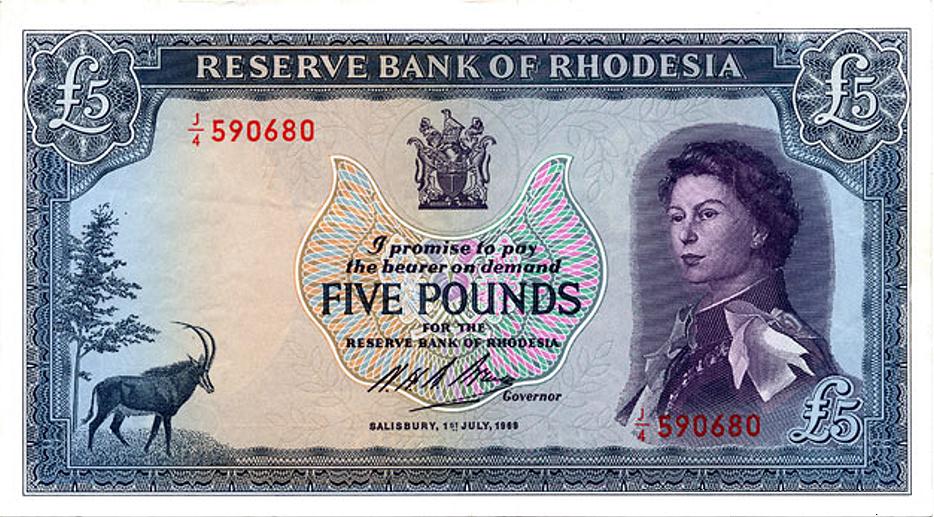 Will's Online World Paper Money Gallery - BANKNOTES OF RHODESIA