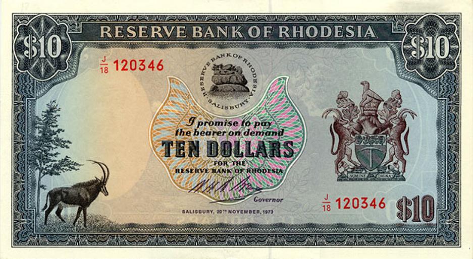Will's Online World Paper Money Gallery - BANKNOTES OF RHODESIA