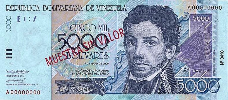 Will's Online World Paper Money Gallery - BANKNOTES OF VENEZUELA
